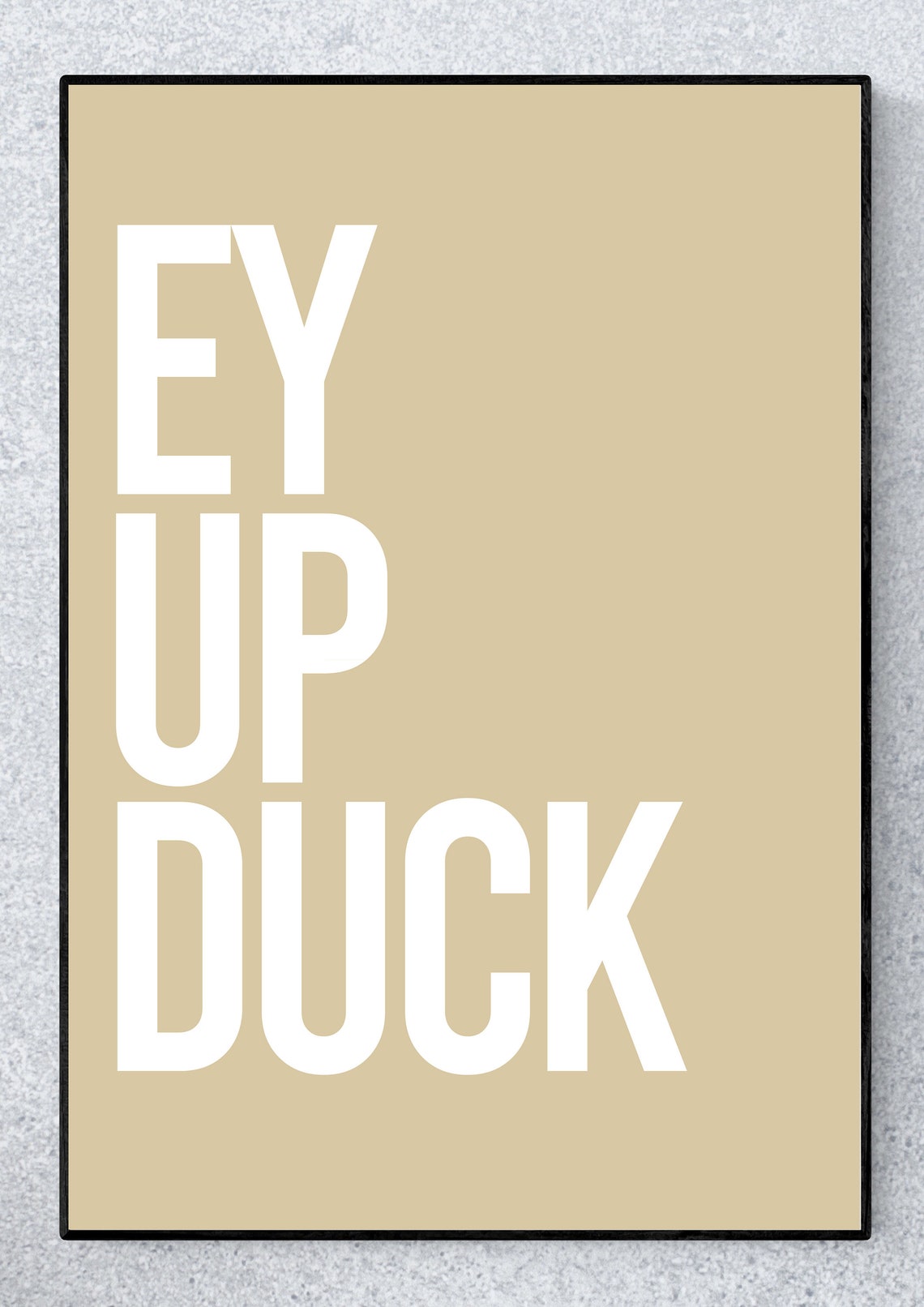 Ey Up Duck Print Champagne Print Ey Up Duck Wall Art Ey Up | Etsy