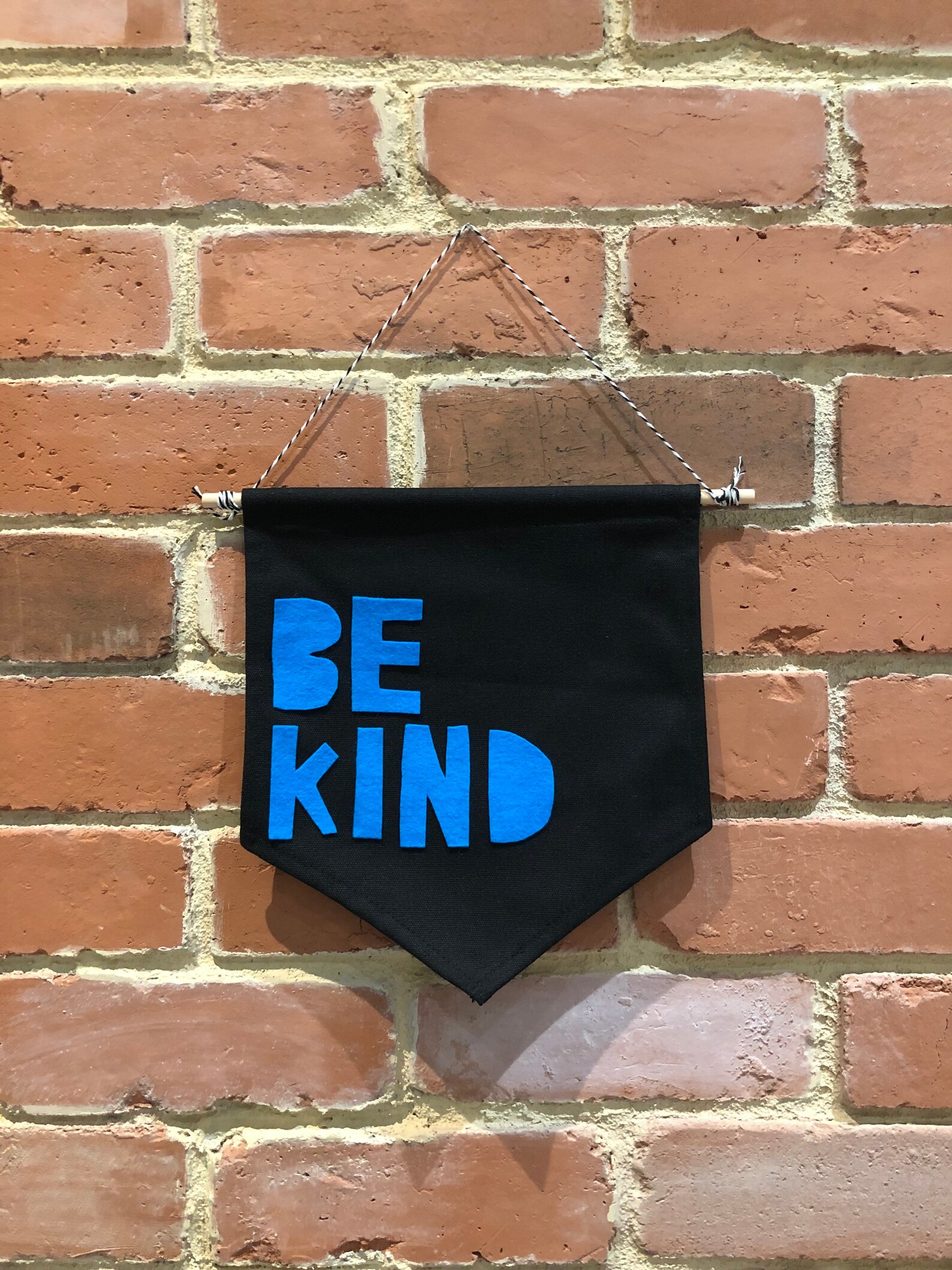 Kids Wall Banner Be Kind Kids Wall Flag Be Kind Black | Etsy