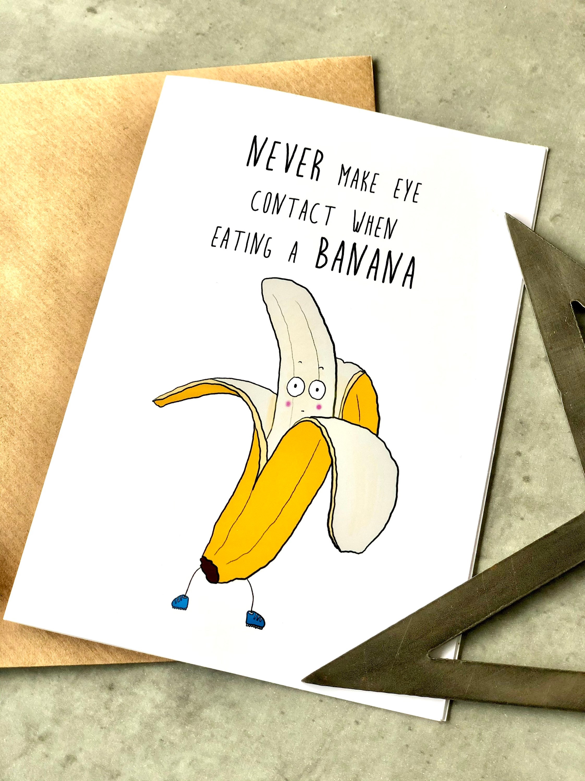 Funny Card Funny Birthday Card Banana Card Rude Birthday Card | Etsy