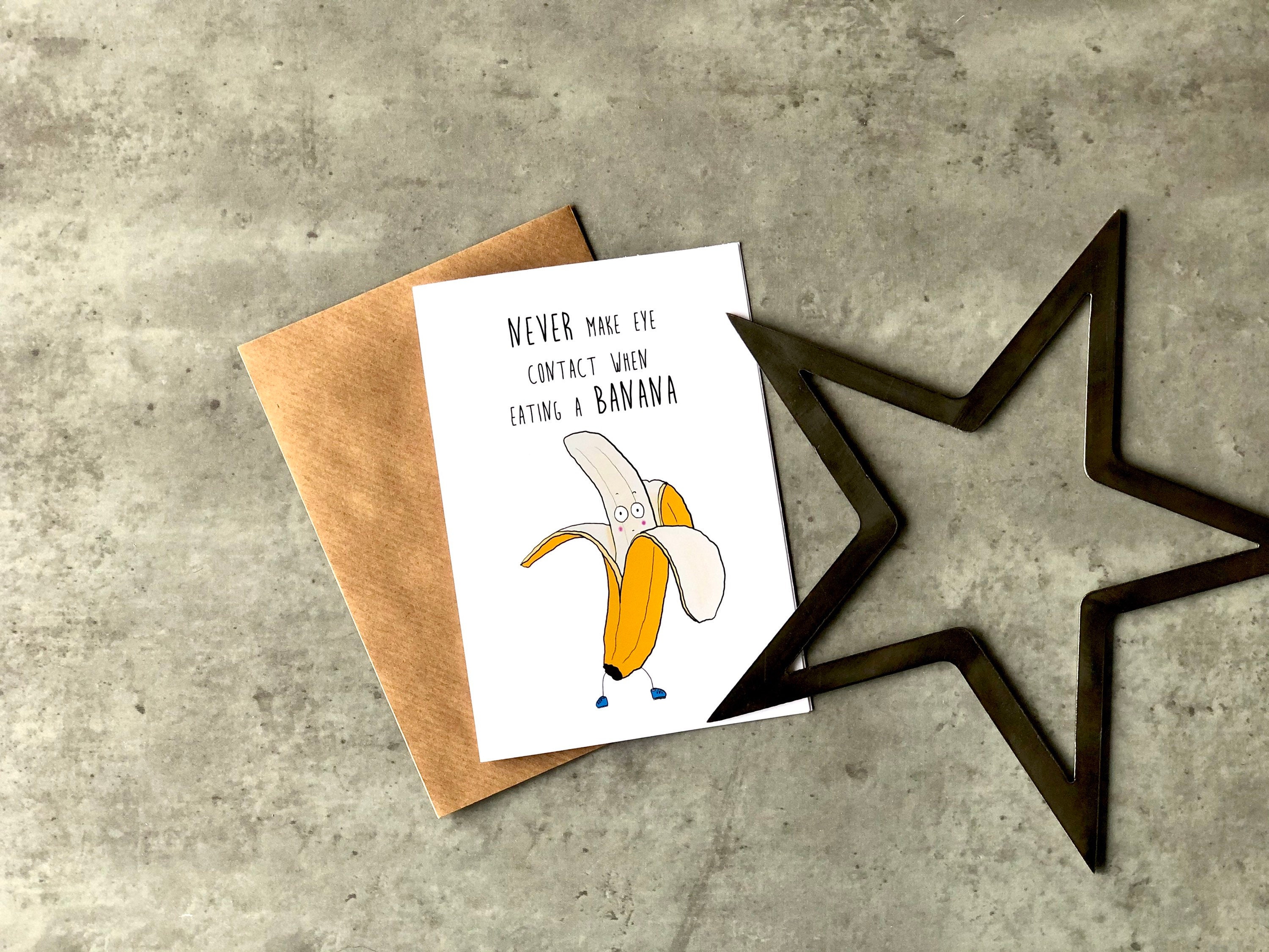 Funny Card Funny Birthday Card Banana Card Rude Birthday Card | Etsy