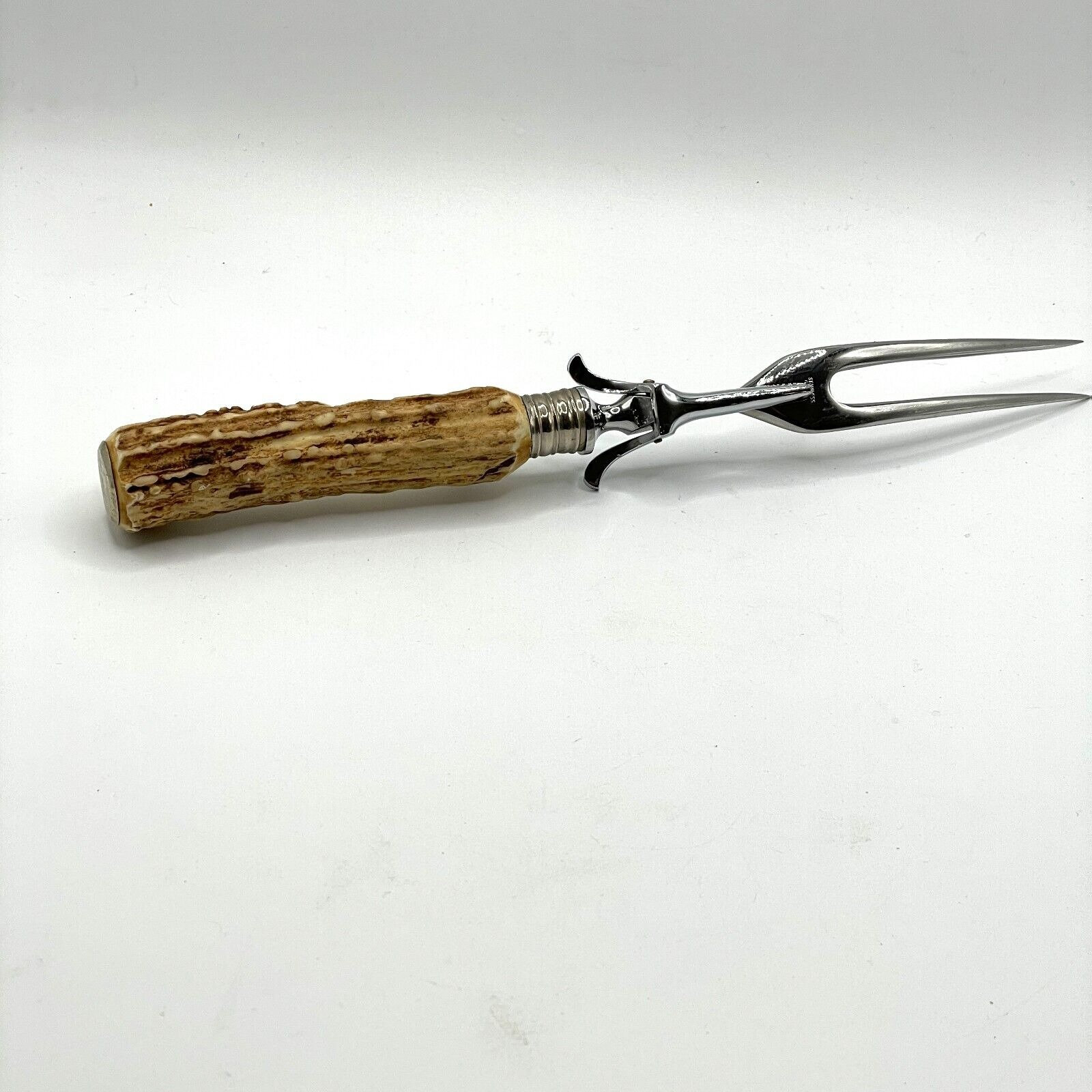 Vintage Carved Animal Figure Antler Handled Meat Fork - Etsy
