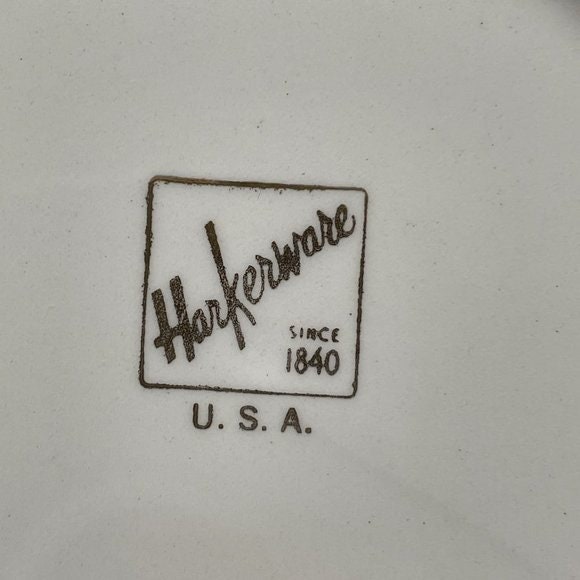 Harkerware USA Vintage 1950s Currier and Ives Gold Trimmed - Etsy