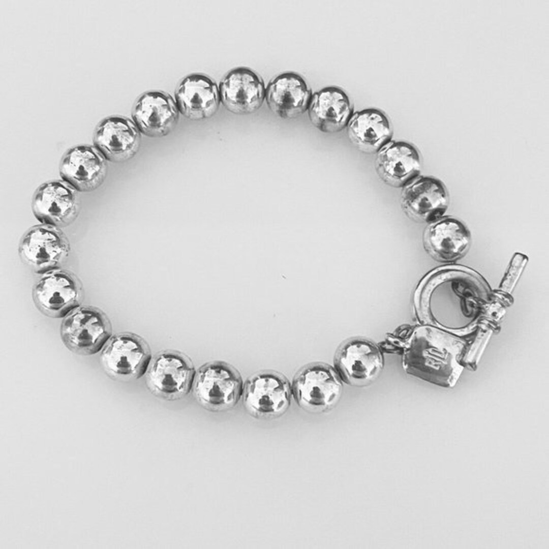 RLL Ralph Lauren Signed Vintage Silver Tone Plated Bead Toggle - Etsy