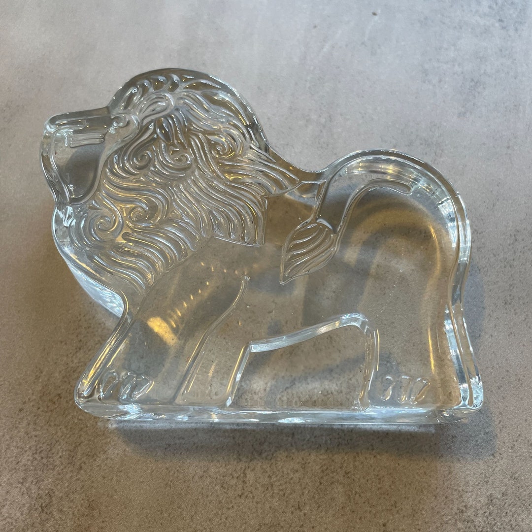 Vintage Dansk 1970s Einsel Zoo Collection Lead Crystal Lion Figurine ...