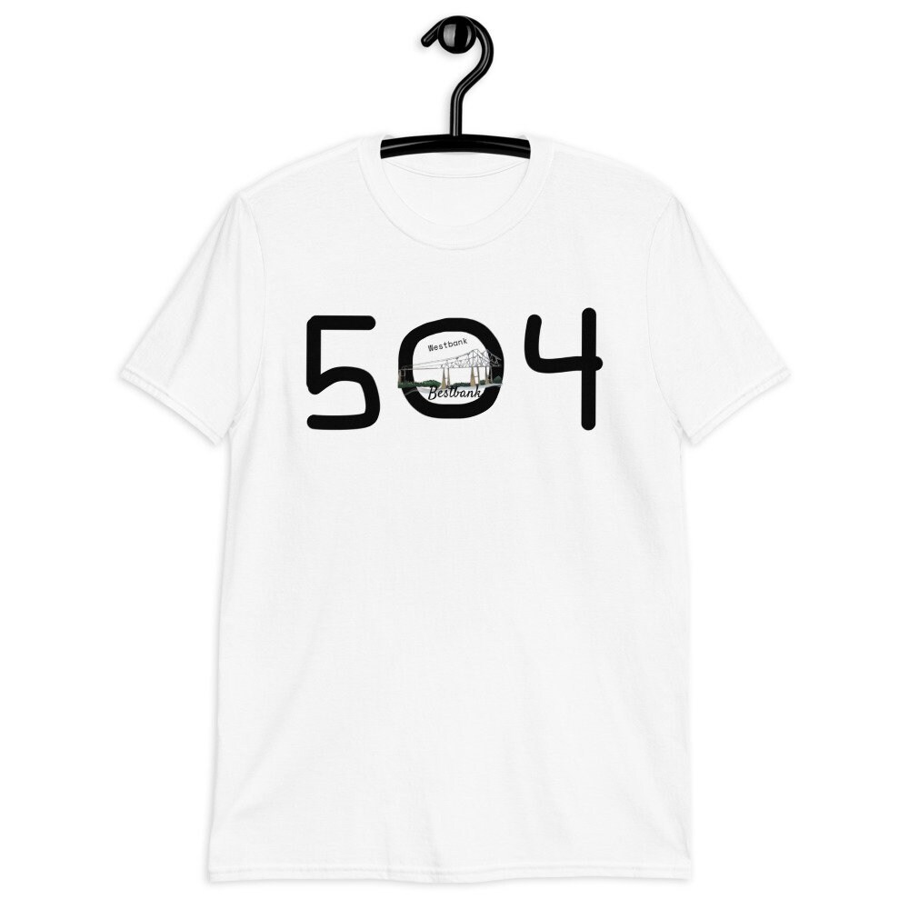 504 Area Code, Nueva Orleans, Louisiana camiseta unisex de manga corta ...