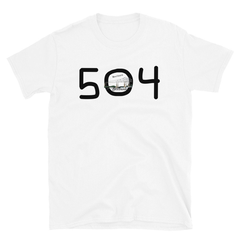 504 Area Code, Nueva Orleans, Louisiana camiseta unisex de manga corta ...
