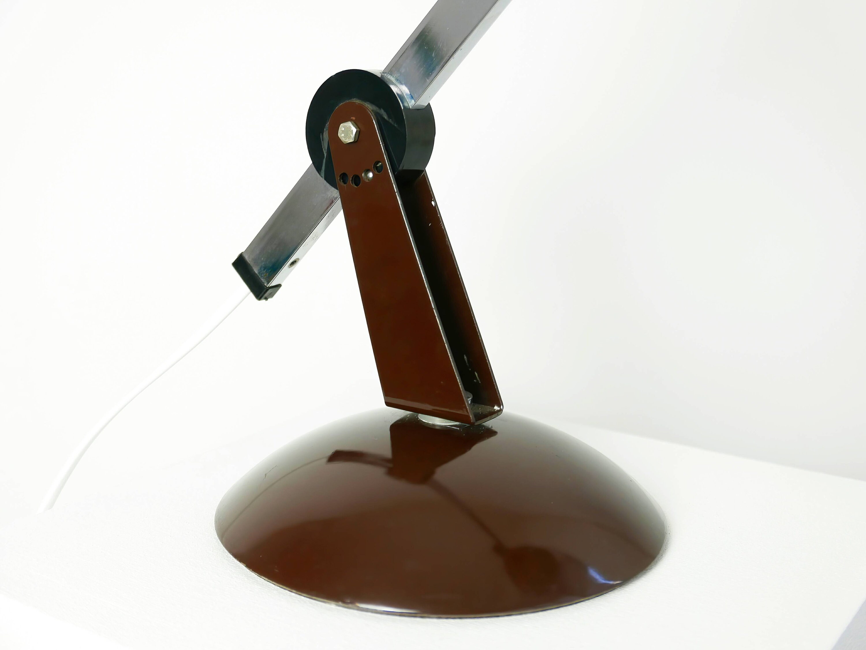 Brown and Chrome Italian Vintage Mid-century Desk Lamp by Prova, 1970s ...