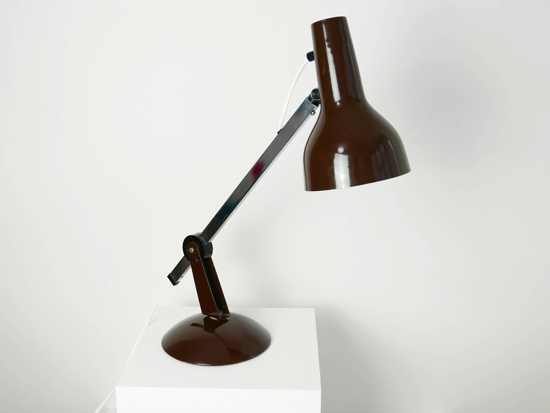Brown and Chrome Italian Vintage Mid-century Desk Lamp by Prova, 1970s ...