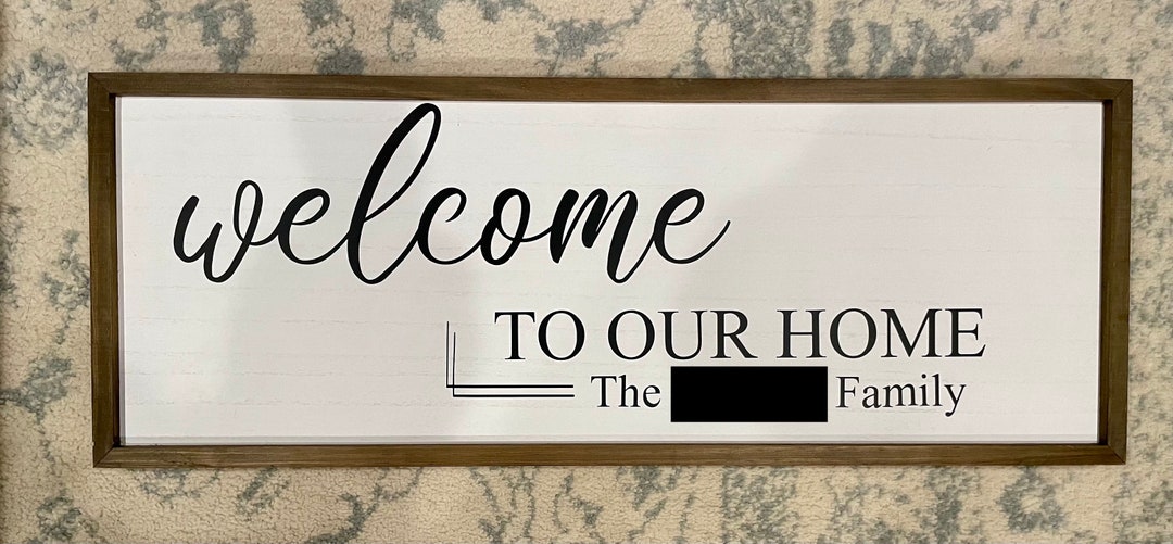 Welcome Family Sign - Etsy