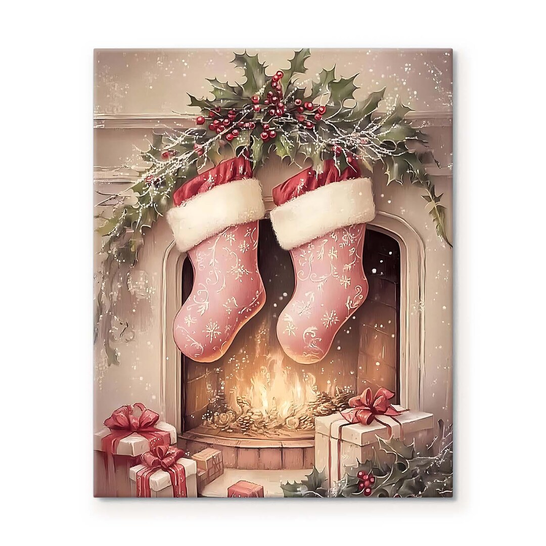 Christmas Wall Art | Handmade Holiday Canvas Prints | Winter Wonderland ...
