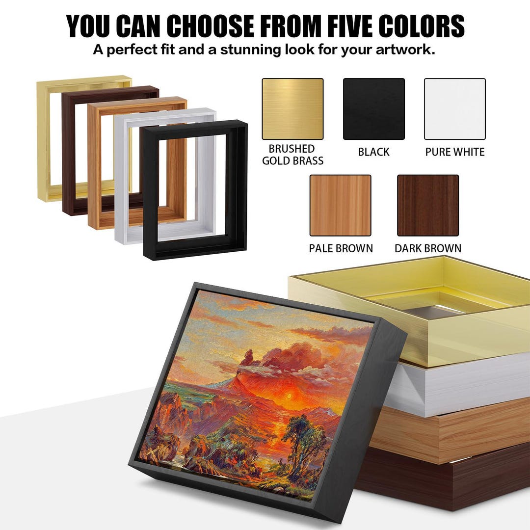 Canvas Floating Frame, Picture Wall Art Painting Frame 1-1/4 Deep - Etsy