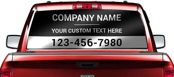 Custom Rear Windows Decals for Pick-up Trucks Tint Perforated | Etsy
