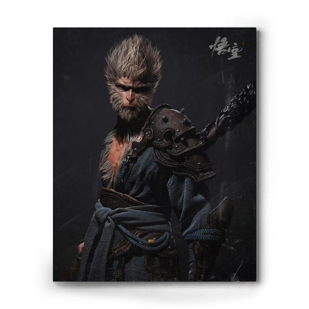 Handmade Wukong Art Prints – Black Myth-inspired Sun Wukong Wall Decor ...