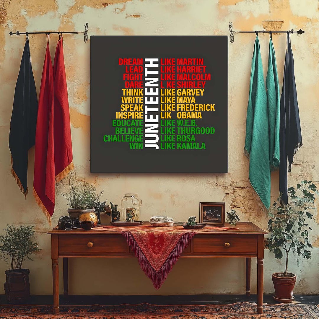 Black History Inspirational Quote Print, Juneteenth Canvas Wall Art ...