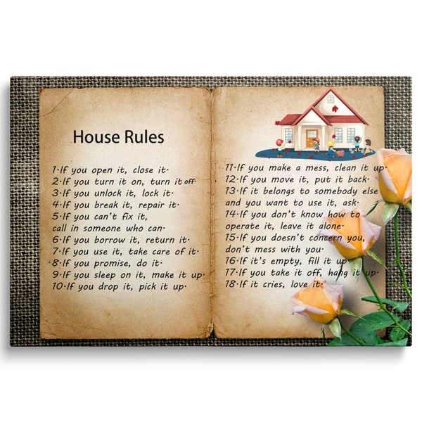 Home Rules - Etsy