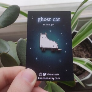 Ghost Cat - Hard Enamel Pin for Halloween - Etsy