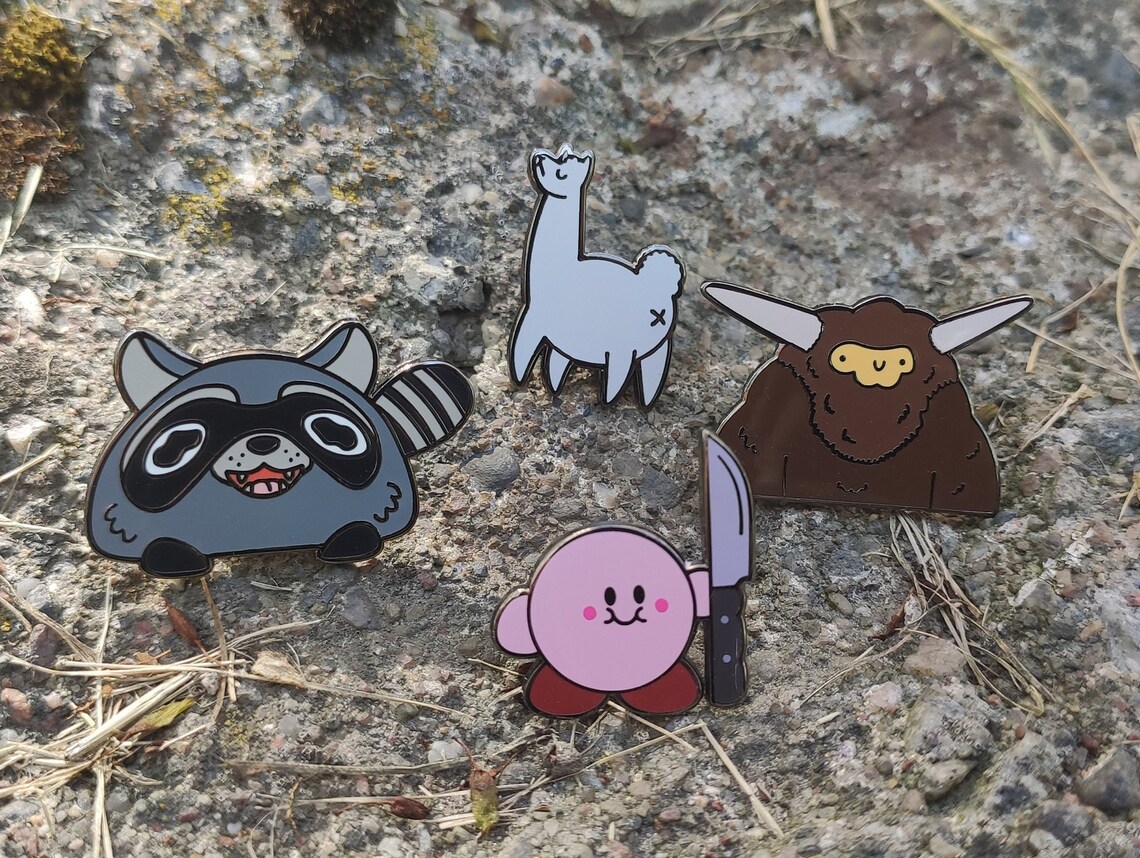 Kirby Enamel Pin Shaped Like a Friend - Etsy