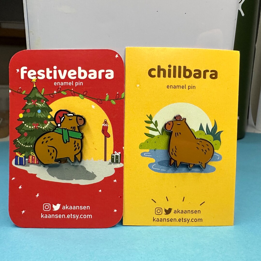 Capybara Friends - Enamel Pin Set - Etsy