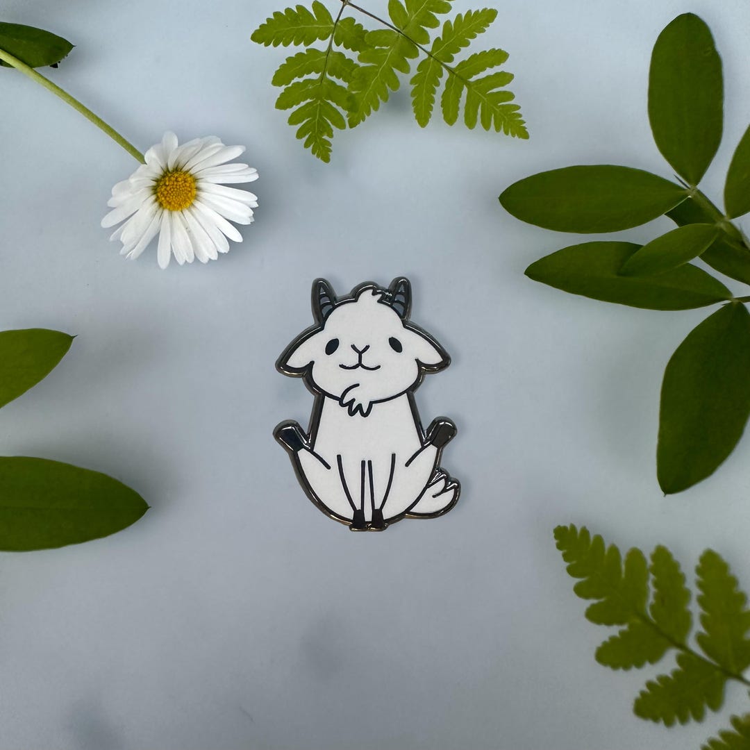 Sitting Goat - Hard Enamel Pin - Etsy