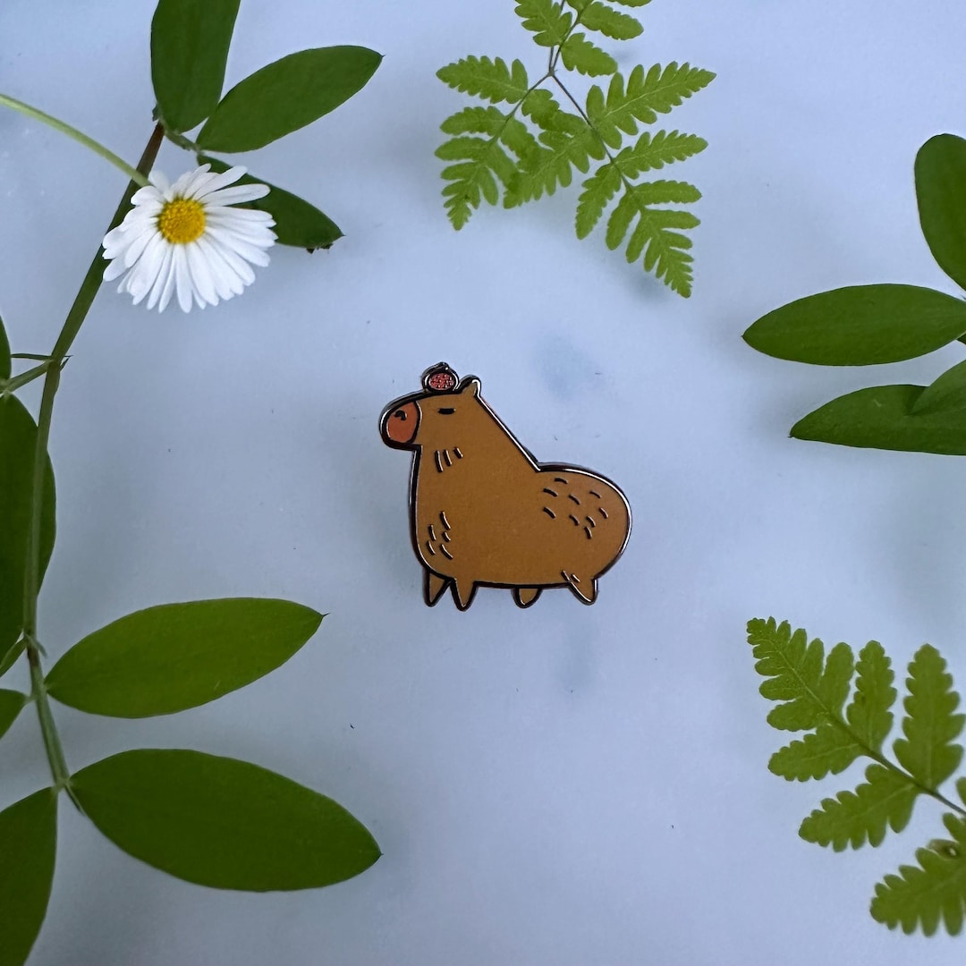 Chillbara - Capybara Hard Enamel Pin - Etsy