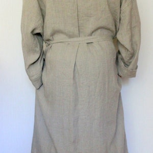 Linen Robe Men"s. XS-6XL. Natural Undyed Linen. Eco Linen. Linen ...