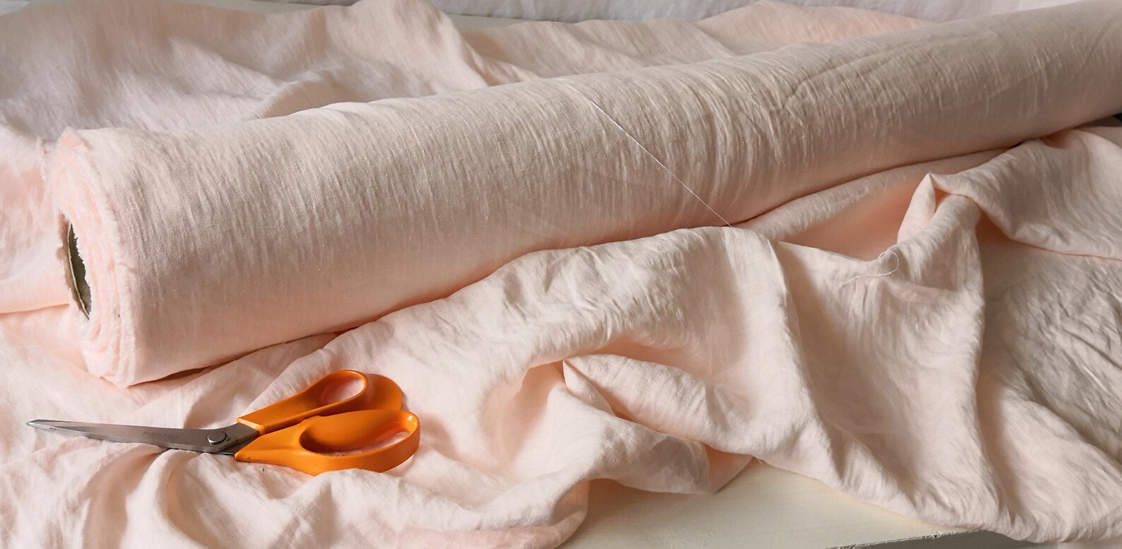 Pearl Pure 100% Linen Fabric 205 Gsm. 145 Cm Wide.softened | Etsy