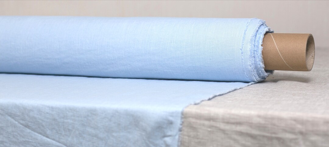 Sky Blue Linen Fabric: 100% Pure, Softened Baltic Linen - 57" Wide - Etsy