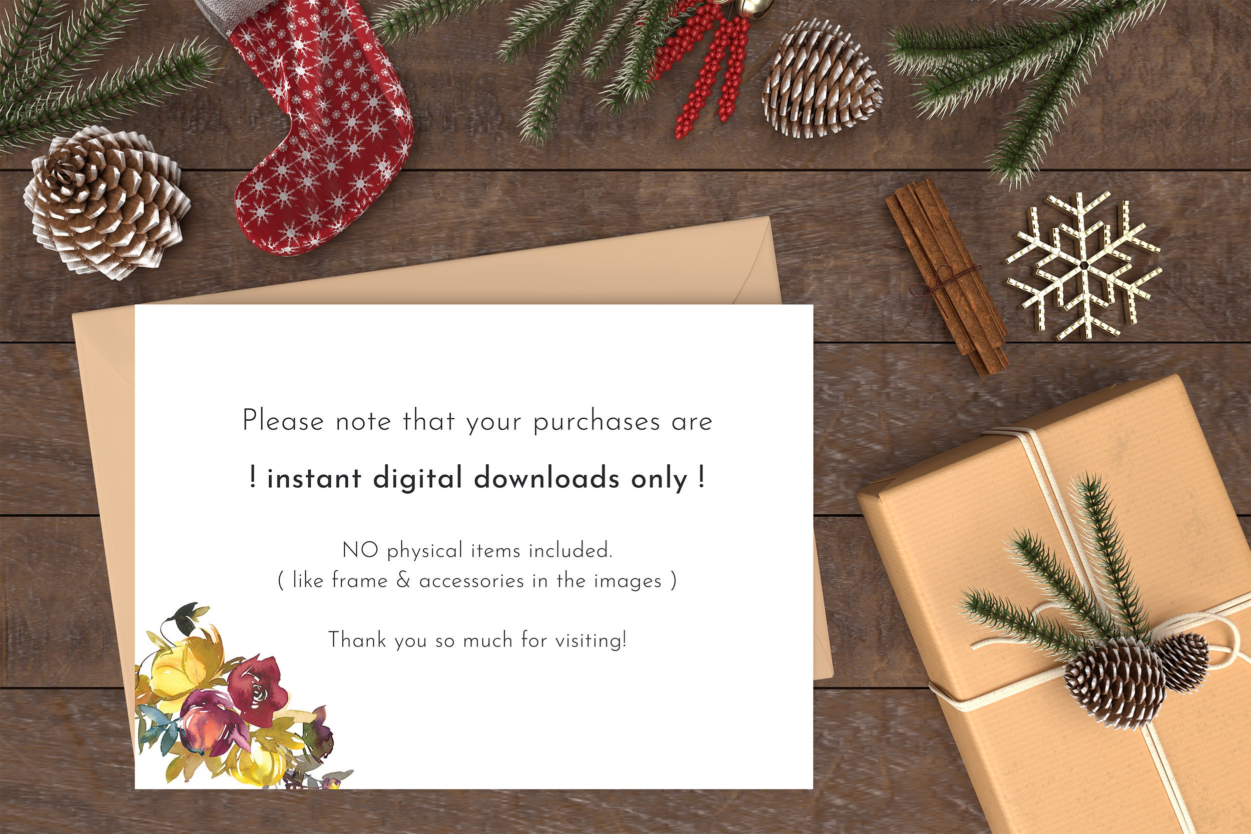 Winter Watercolor Wall Art Set of 3 Prints Christmas - Etsy