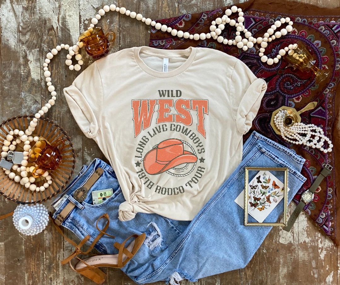 Wild West Tee Shirt Boho Vintage Western - Etsy