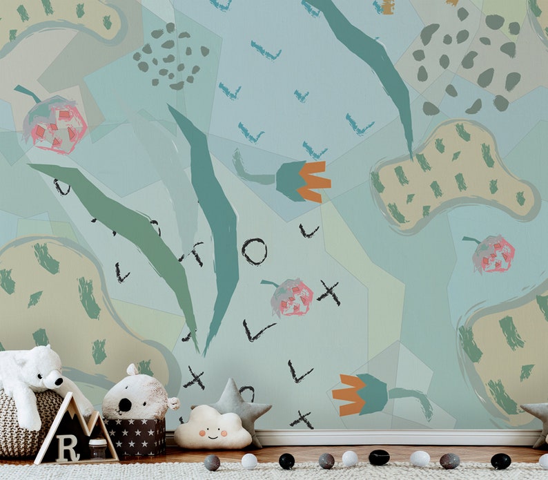 Abstract Blue Wallpaper With Colorful Patterns || for Kids, Self ...