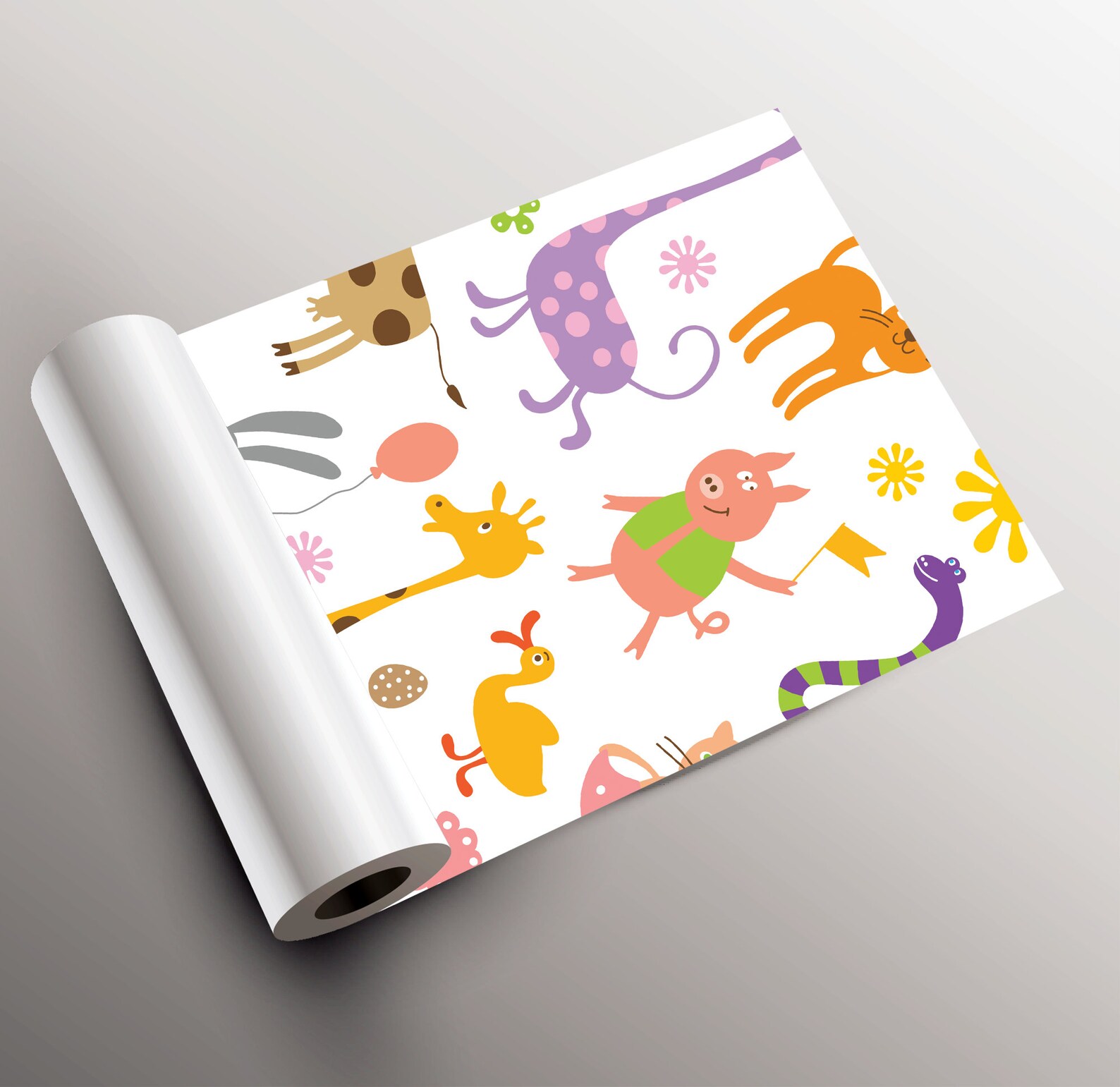 Colorful Funny Cartoon Animal Pattern Wallpaper || for Kids, Self ...