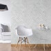 White Wallpaper With Geometric Linear Pattern, Self Adhesive, Peel and ...