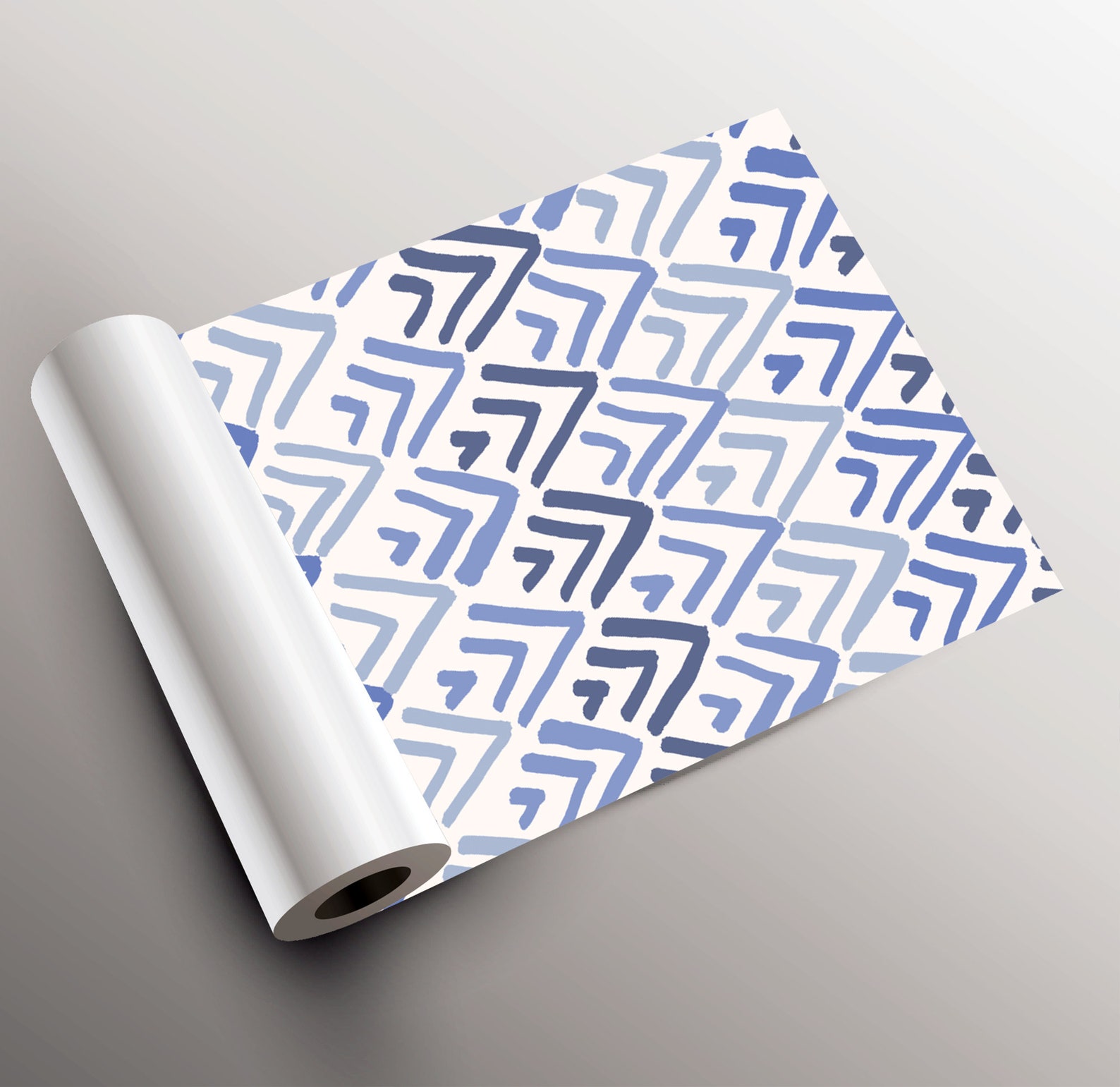 Blue Geometric Conifer Tree Pattern Wallpaper for Kids - Etsy