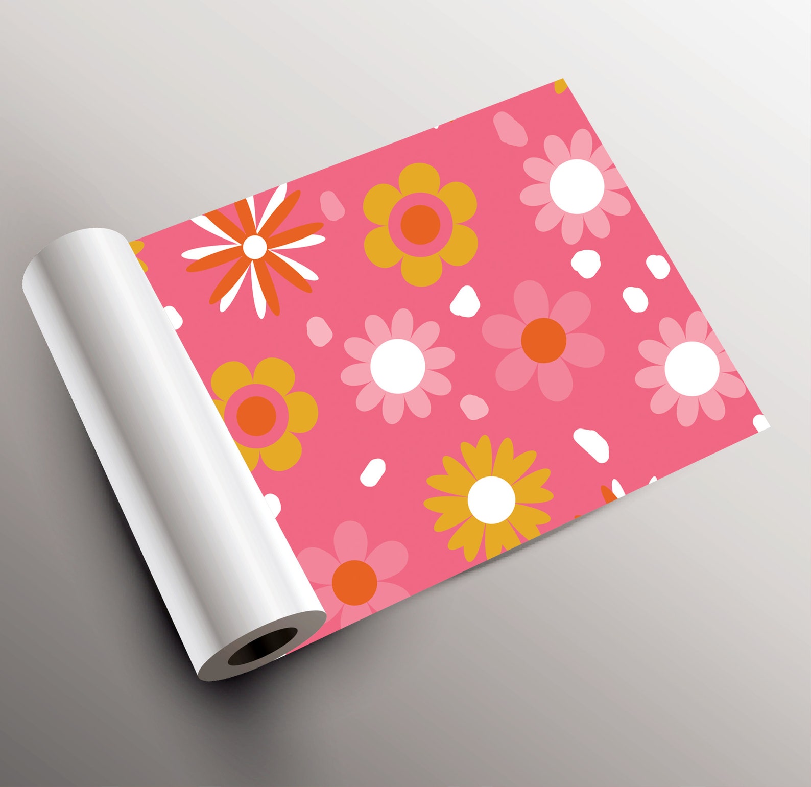 Pink Childish Wallpaper With Flowery Big Pattern || for Kids, Self ...