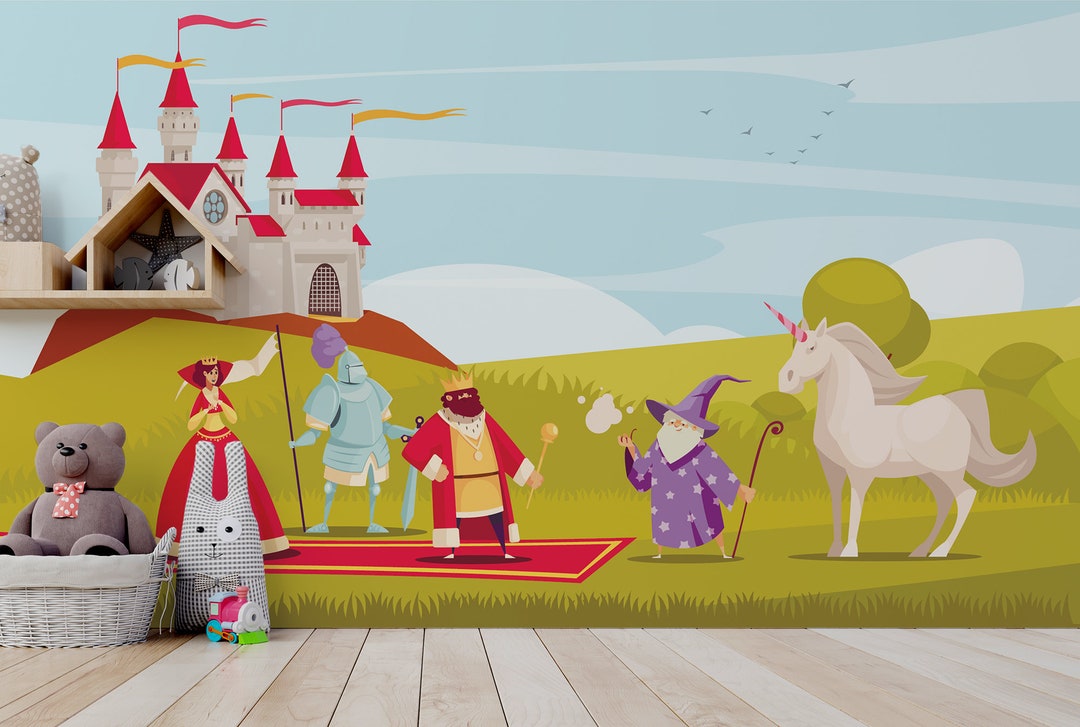 Cartoon Medieval Wallpaper With Fantasy Characters || for Kids, Self ...