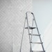 White Wallpaper With Geometric Linear Pattern, Self Adhesive, Peel and ...