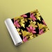 Pink and Yellow Lilies Pattern Wallpaper || Peel and Stick Floral Wall ...