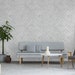 White Wallpaper With Geometric Linear Pattern Self Adhesive - Etsy