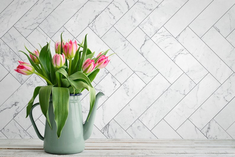 White Wallpaper With Geometric Linear Pattern Self Adhesive - Etsy