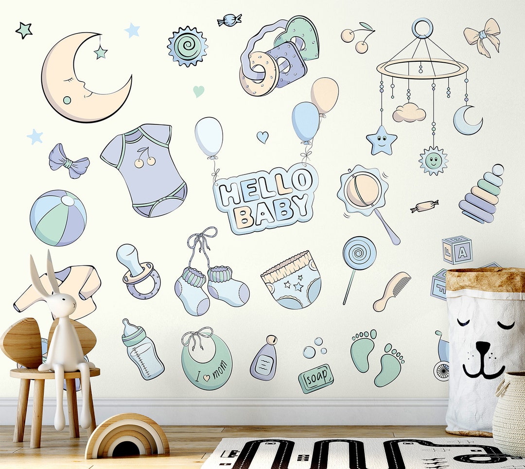 Baby Pattern Wallpaper, Wallpaper for Kids, Self Adhesive, Peel and ...