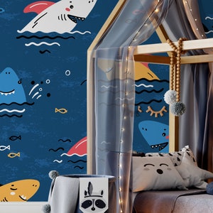 Ocean Full of Funny Sharks - Cartoon Wallpaper || for Kids, Self ...