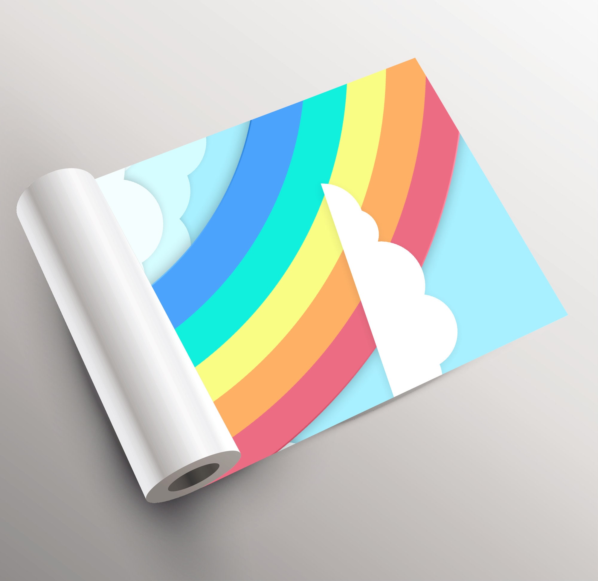 Rainbow Wallpaper Wallpaper for Kids Self Adhesive Peel and | Etsy