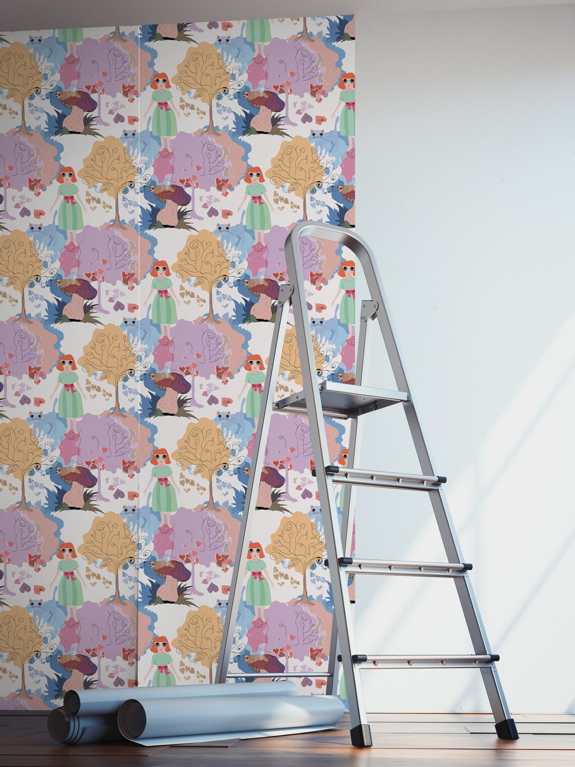 Colorful Abstract Fantasy Pattern Wallpaper || for Kids, Self Adhesive ...