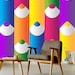 Wallpaper With Colorful Crayons, Wallpaper for Kids, Self Adhesive ...