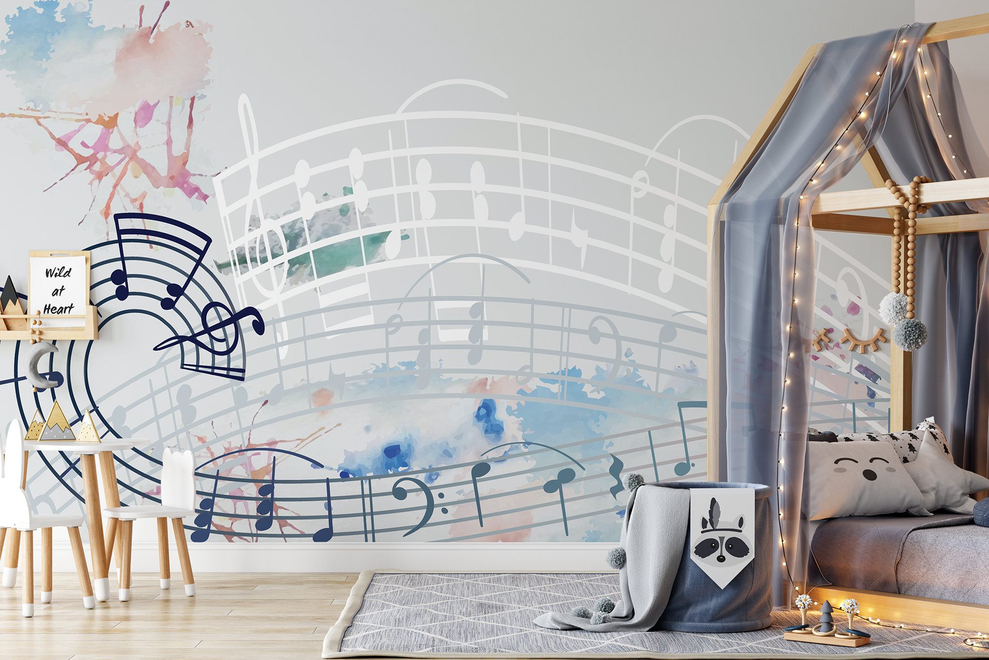 Wallpaper With Music Motive for Kids Self Adhesive Peel - Etsy