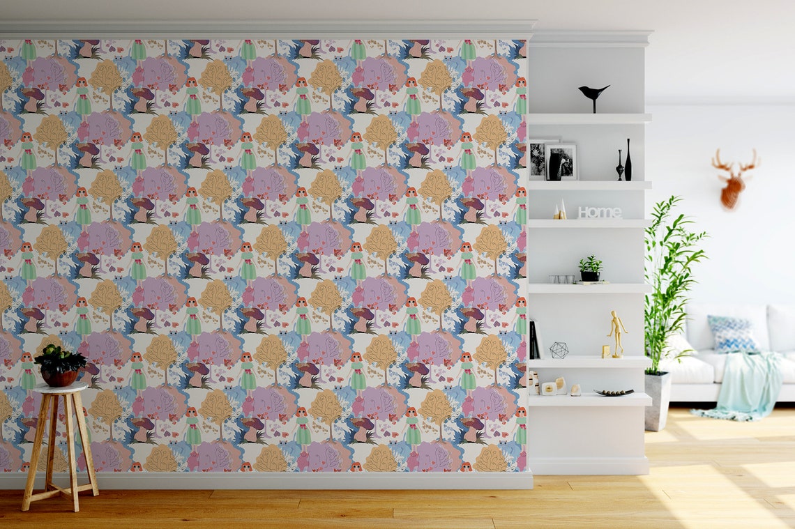 Colorful Abstract Fantasy Pattern Wallpaper || for Kids, Self Adhesive ...