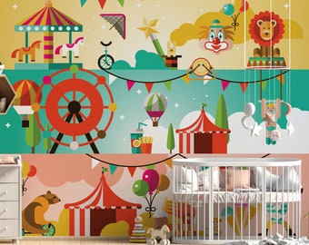 Circus Wall Mural - Etsy
