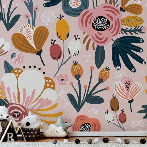 Truck and Digger Pattern Wallpaper Wallpaper for Kids Self - Etsy