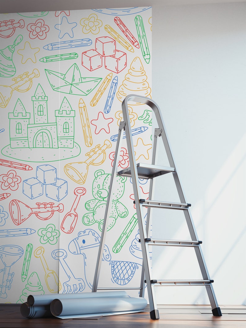 Colorful Baby Pattern Wallpaper || for Kids, Self Adhesive, Peel and ...