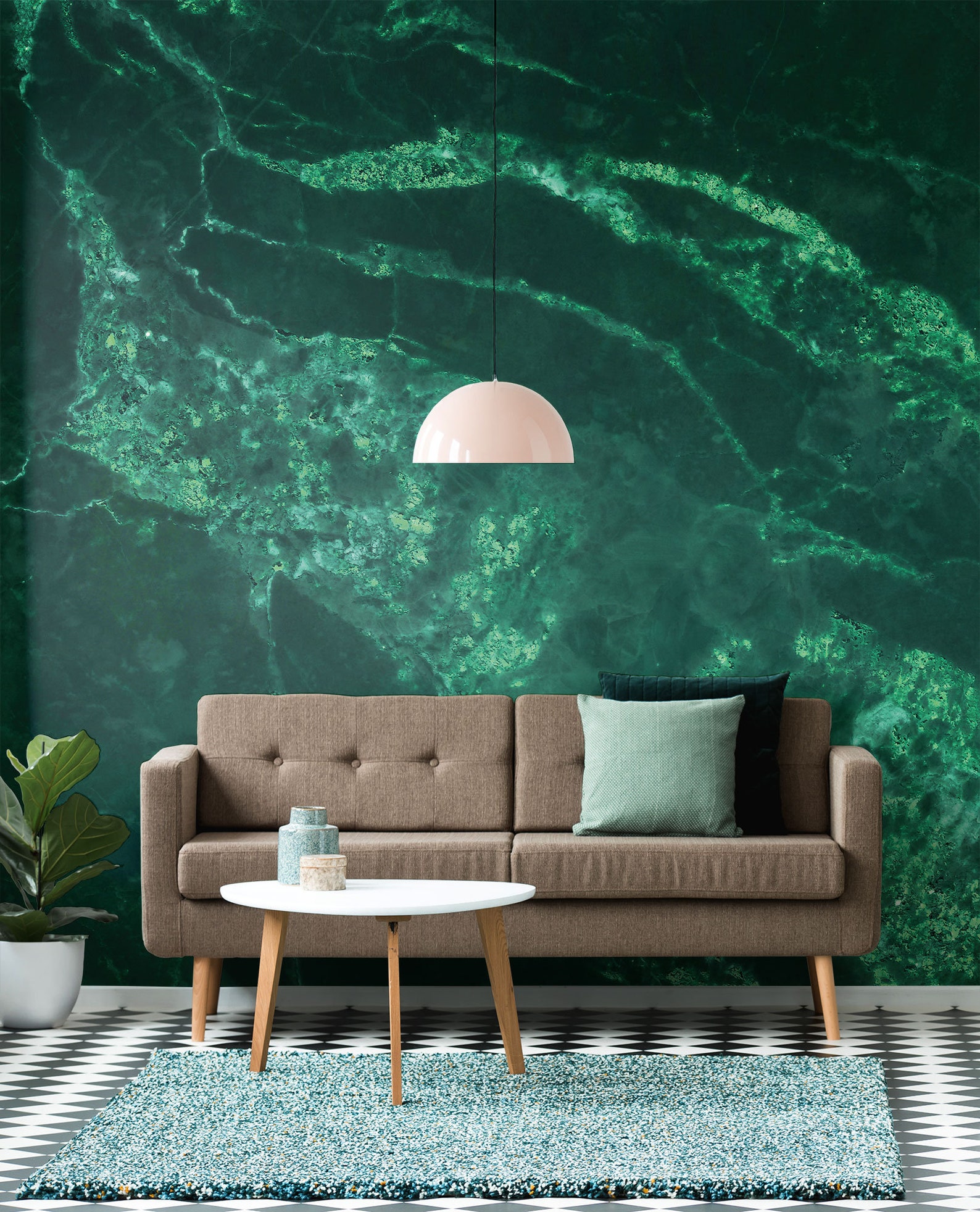 Dark Emerald Green Marble Wallpaper || Self Adhesive, Peel and Stick ...